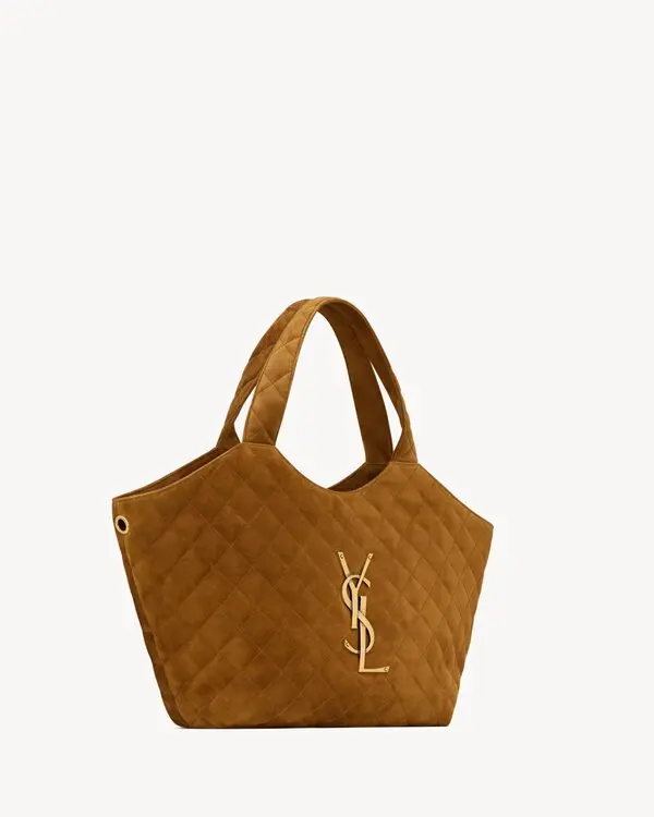 Saint Laurent Icare Medium Quilted Suede