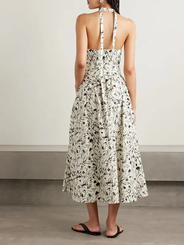 Proenza Schouler Rhea Tie-up Printed Dress