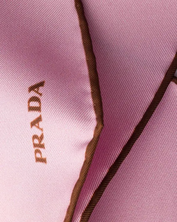 Prada Printed Twill Scarf