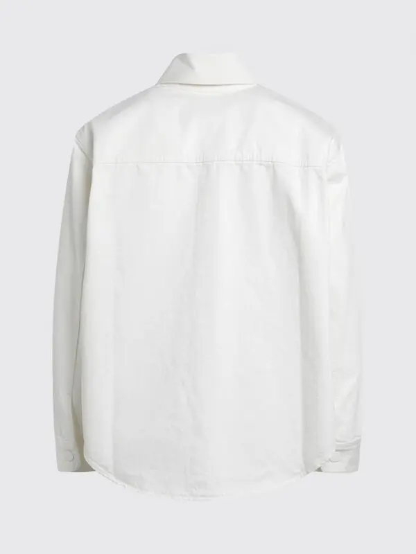 AMI Paris Logo-patch Overshirt - White