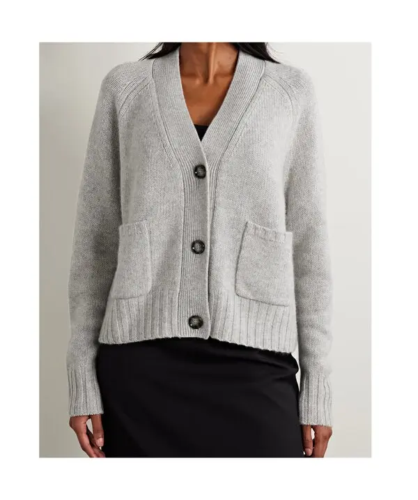 ALLUDE Long-sleeved Knitted Cardigan