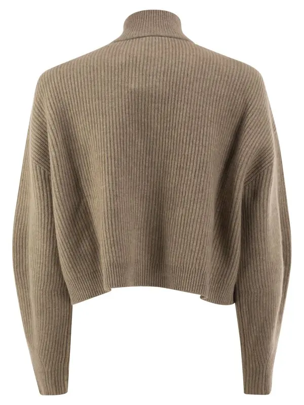 Brunello Cucinelli Pure Cashmere English Rib Cardigan - Brown