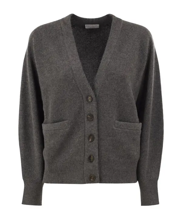 Brunello Cucinelli Ribbed Cashmere Cardigan - No