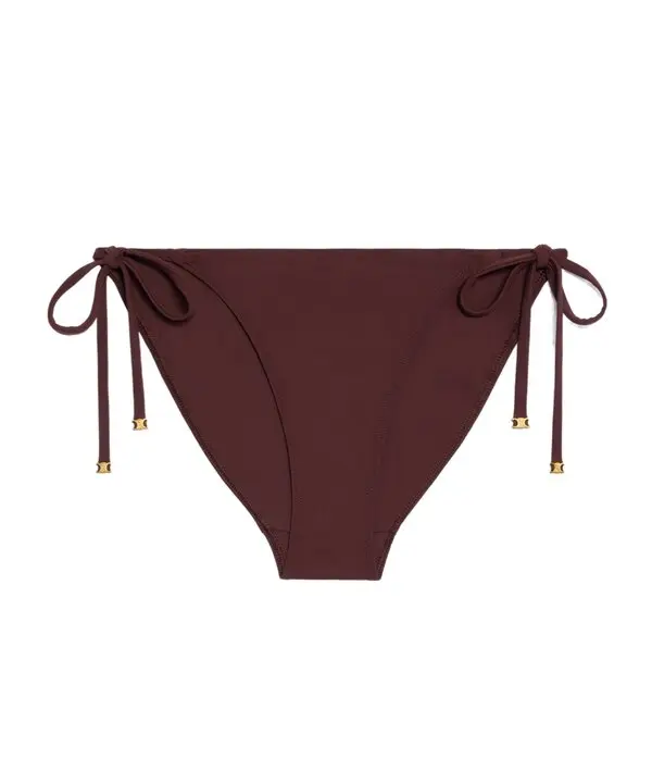 Celine Triomphe Swimsuit Bottom - Plum Red