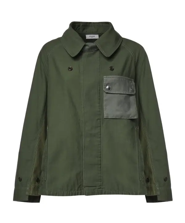 Celine Collared Long-sleeved Casual Jacket