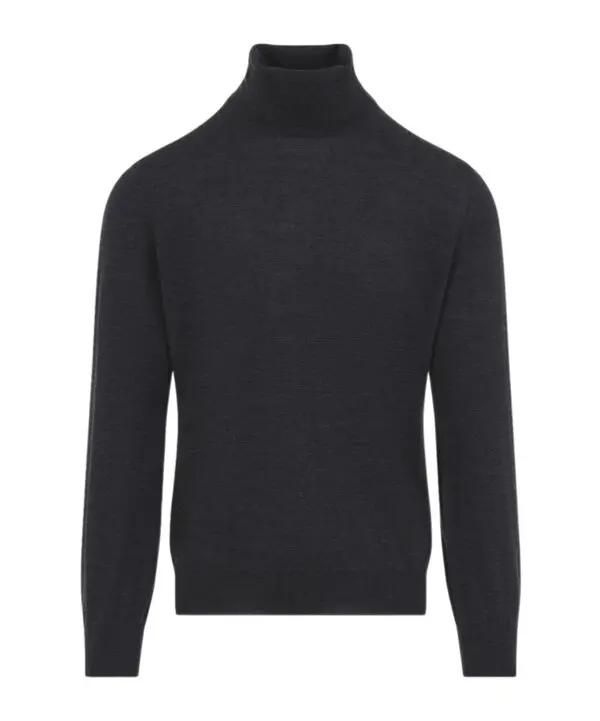 Brunello Cucinelli High-neck Long-sleeve Knitwear - Black