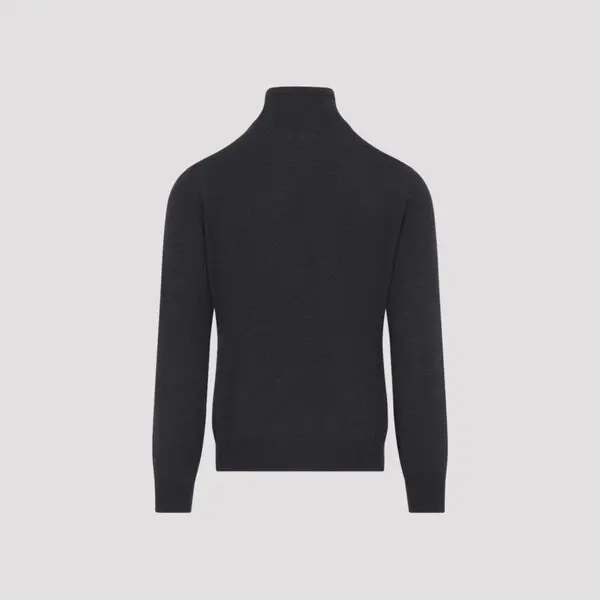 Brunello Cucinelli High-neck Long-sleeve Knitwear - Black