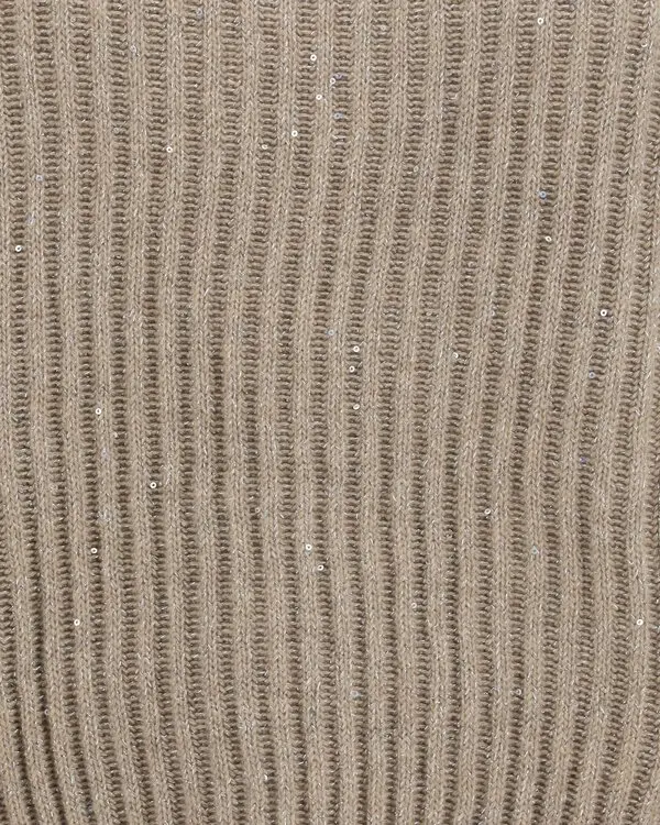 Brunello Cucinelli High-neck Long-sleeve Knitwear With Ribbed Details