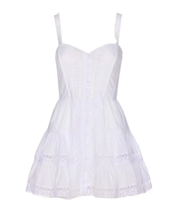 Charo Ruiz Ibiza Lace Trim Mini Dress