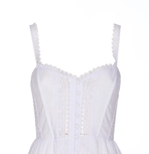 Charo Ruiz Ibiza Lace Trim Mini Dress