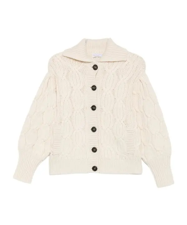 Brunello Cucinelli Collared Long-sleeved Knit Sweater