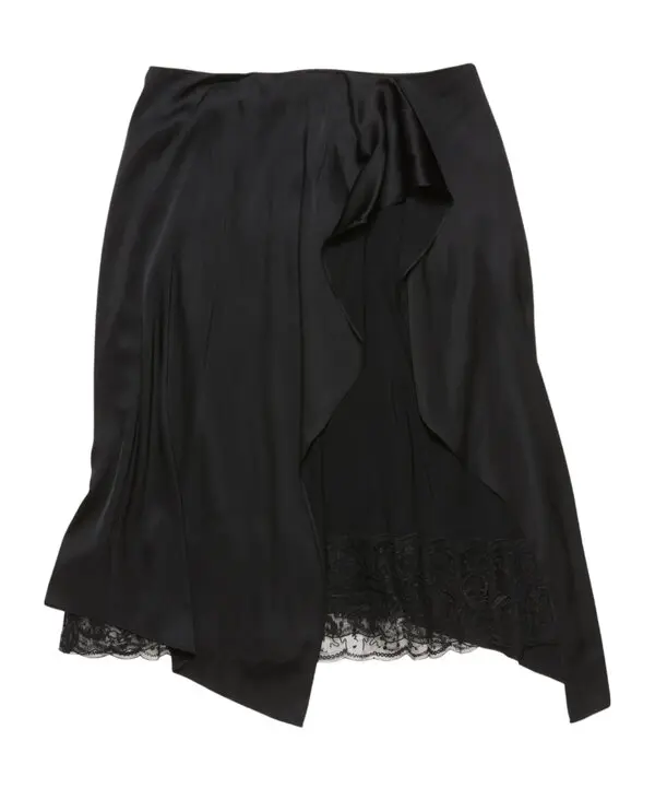 Acne Studios Satin Ruffle Skirt