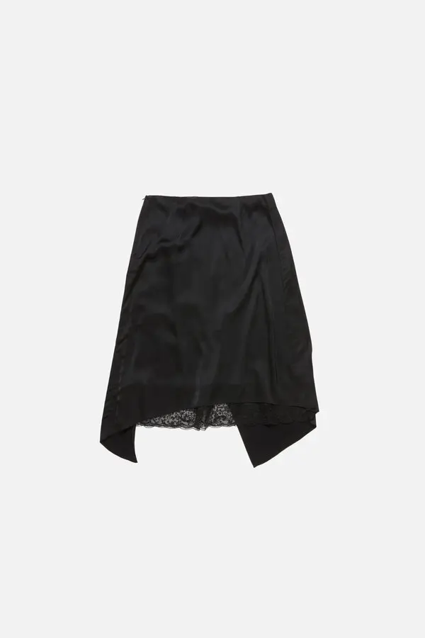 Acne Studios Satin Ruffle Skirt