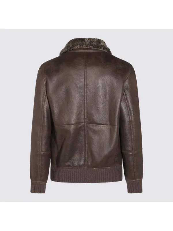 Brunello Cucinelli Effect Shearling Bomber Jacket