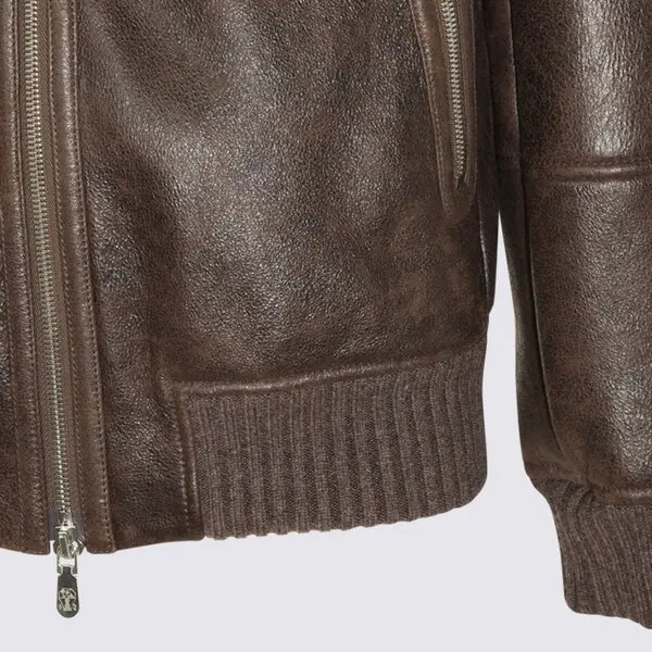 Brunello Cucinelli Effect Shearling Bomber Jacket