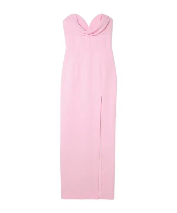 Rebecca Vallance Skyla Strapless Draped Evening Gown