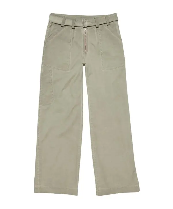 Acne Studios Belted Straight-leg Trousers - Clay Beige