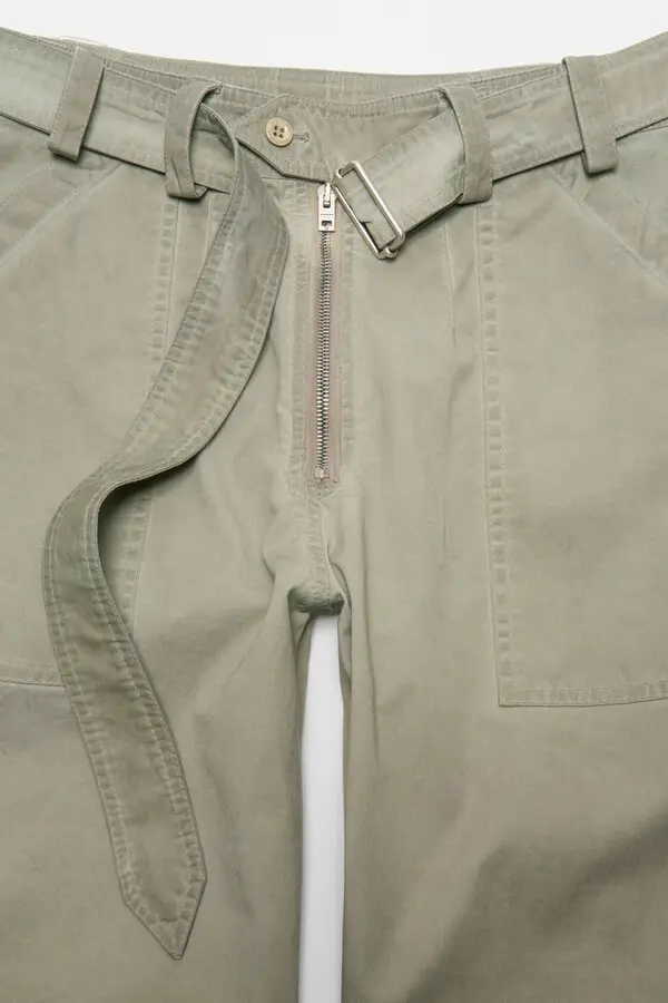 Acne Studios Belted Straight-leg Trousers - Clay Beige