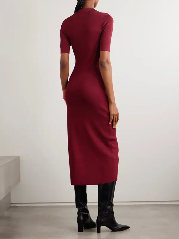 Rebecca Vallance Reagan Ribbed Knit Polo Dress