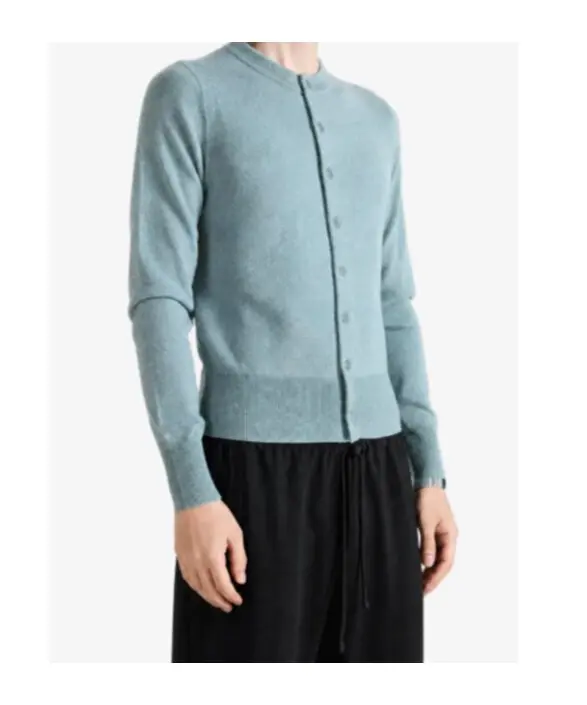 Extreme Cashmere Long-sleeve Single-breasted Cardigan