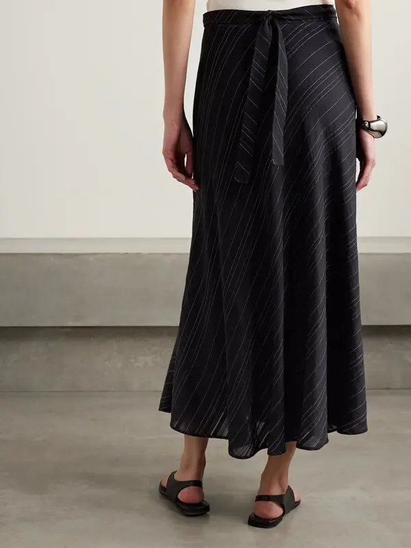 Proenza Schouler Kaia Striped Midi Skirt