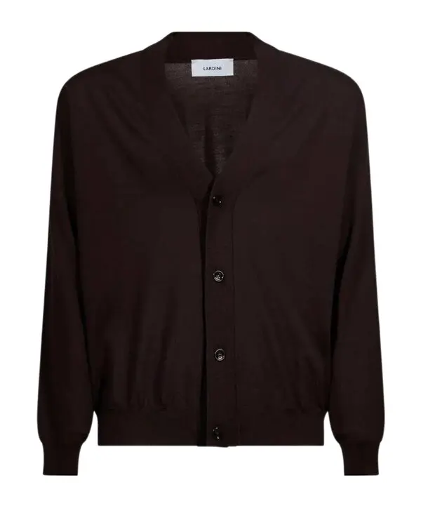 LARDINI V-neck Cardigan - Brown
