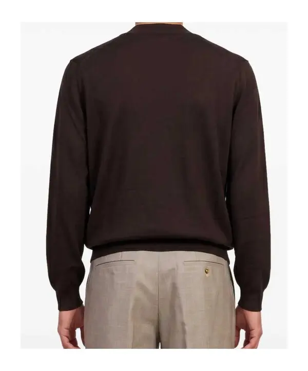 LARDINI V-neck Cardigan - Brown