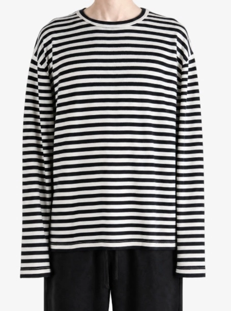 Extreme Cashmere Long-sleeved Striped T-shirt