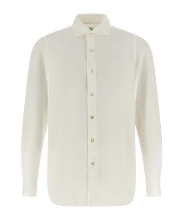 FINAMORE 1925 Gaeta Corduroy Shirt - White