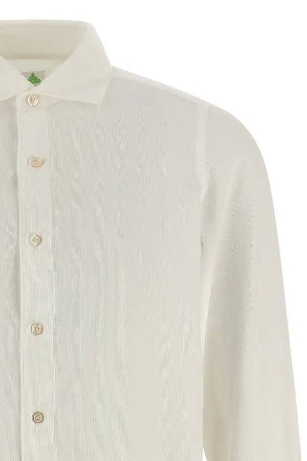 FINAMORE 1925 Gaeta Corduroy Shirt - White