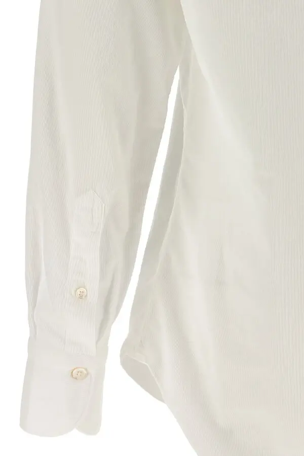 FINAMORE 1925 Gaeta Corduroy Shirt - White