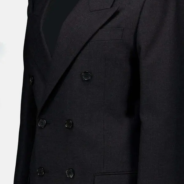 Saint Laurent Double-breasted Jacket In Felted Wool Gabardine