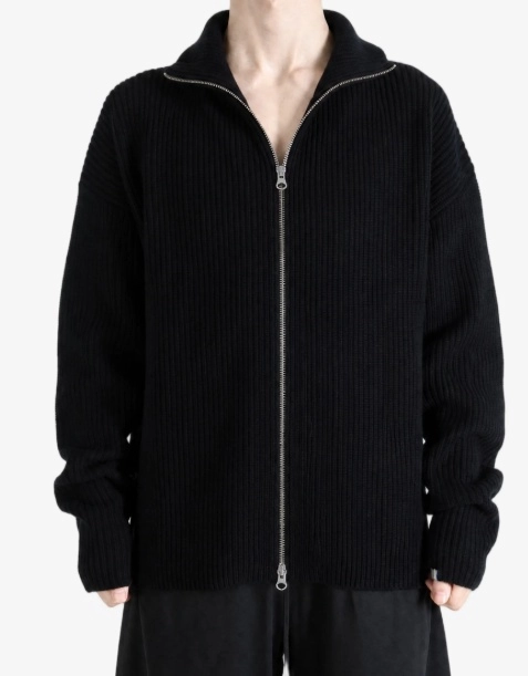 Extreme Cashmere Long-sleeve Zip-up Cardigan