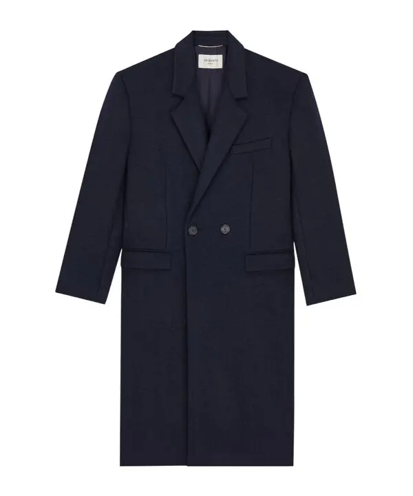 Saint Laurent Double-breasted Long Coat