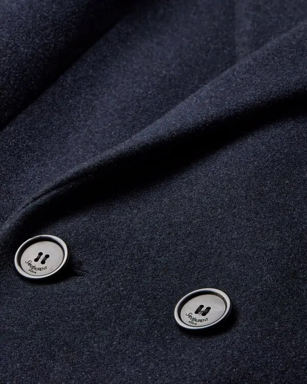 Saint Laurent Double-breasted Long Coat