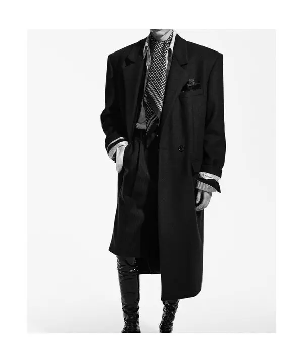 Saint Laurent Double-breasted Long Coat