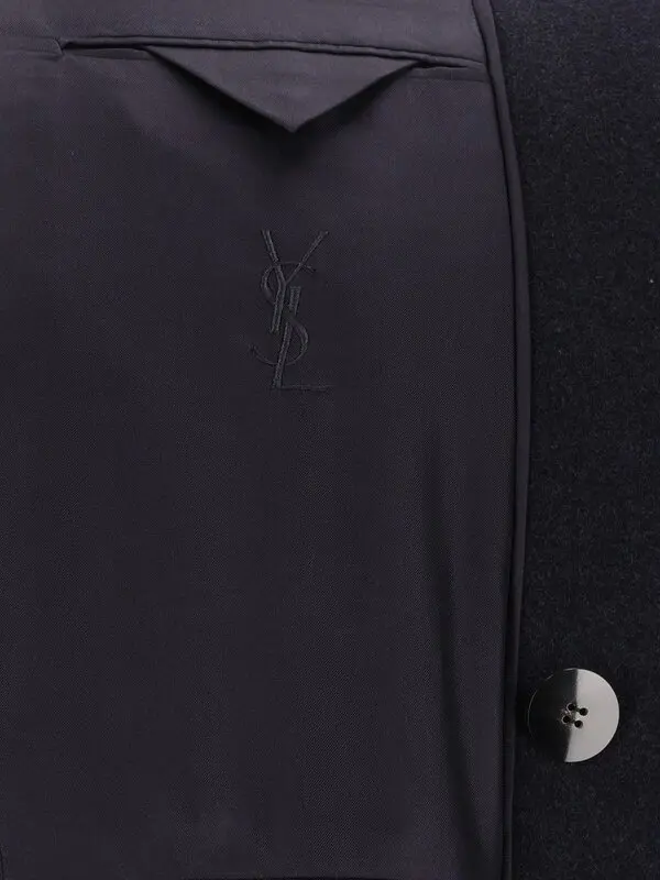 Saint Laurent Double-breasted Long Coat