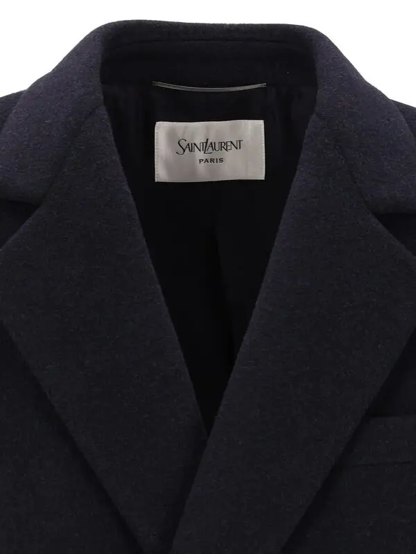 Saint Laurent Double-breasted Long Coat