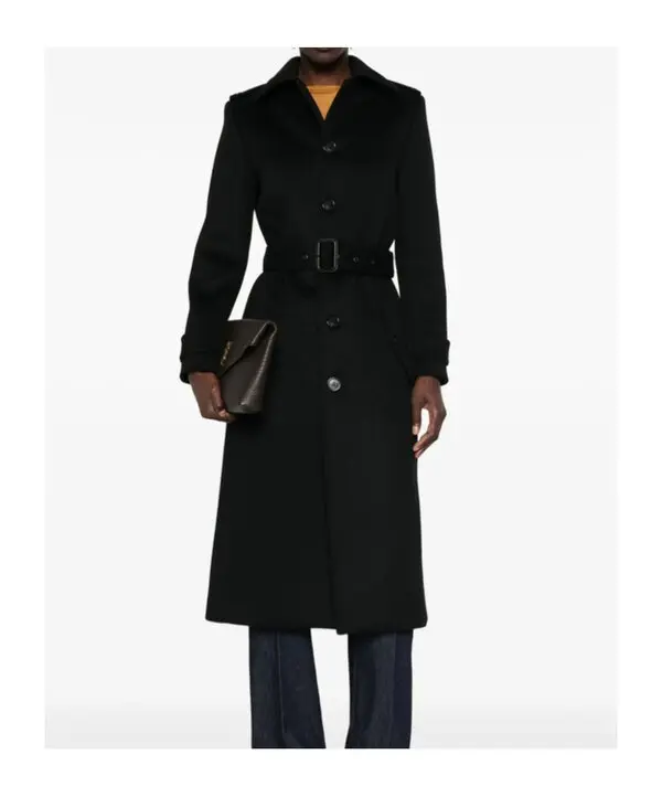 Saint Laurent Belted Single-breasted Coat