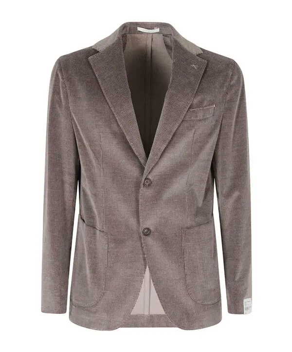 Eleventy Corduroy Single-breasted Blazer - Dark Brown