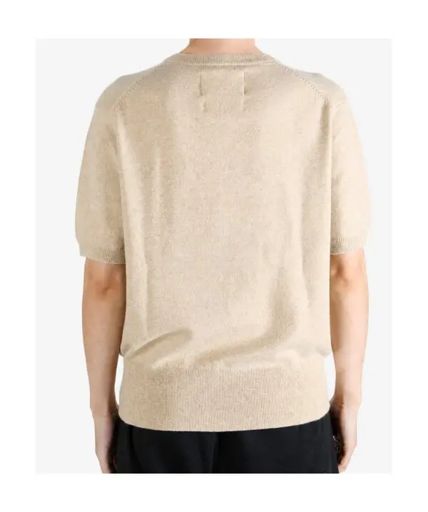 Extreme Cashmere Short-sleeved V-neck Sweater