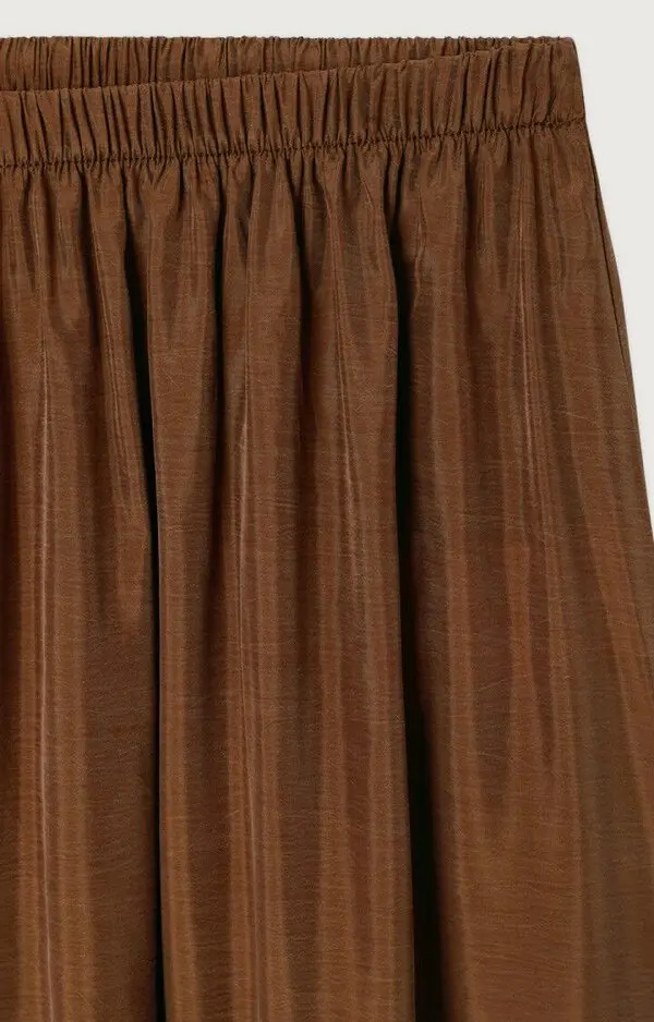 American Vintage Elastic Waistband A-line Midi Skirt