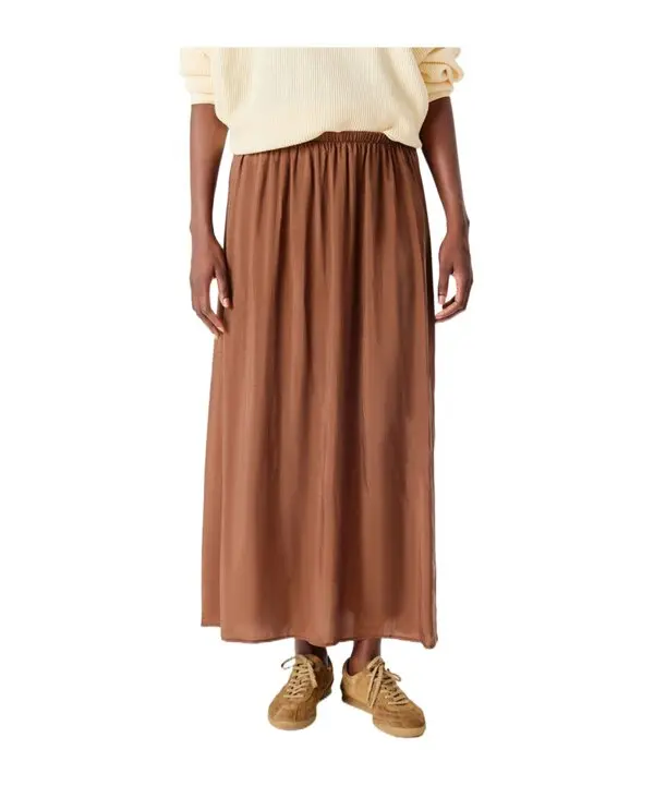 American Vintage Elastic Waistband A-line Midi Skirt