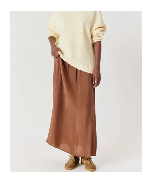 American Vintage Elastic Waistband A-line Midi Skirt