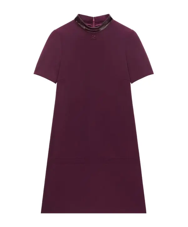 COURREGES Vinyl Collar A-line Mini Dress