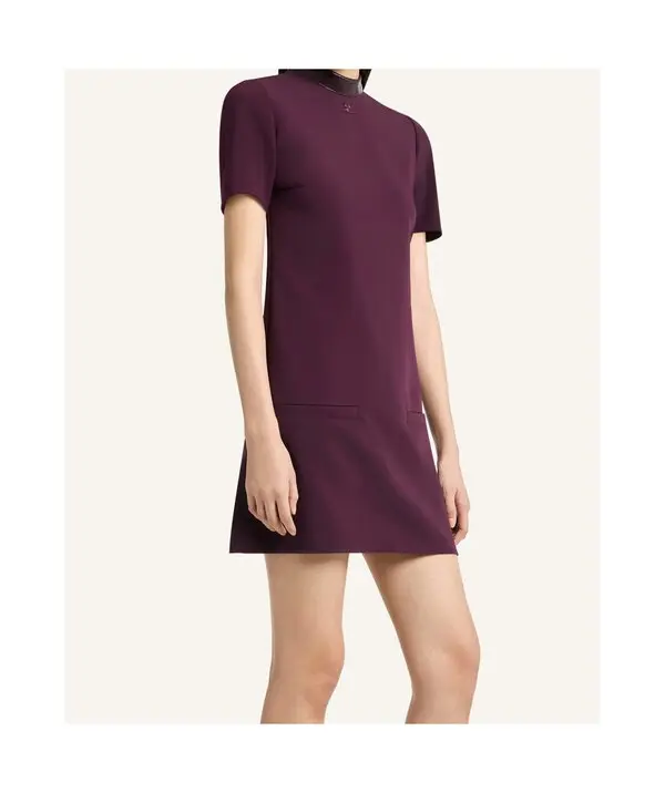 COURREGES Vinyl Collar A-line Mini Dress