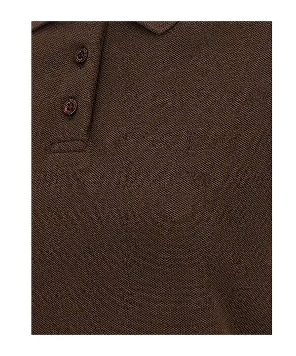 Saint Laurent Oversized Logo-embroidered Polo Shirt