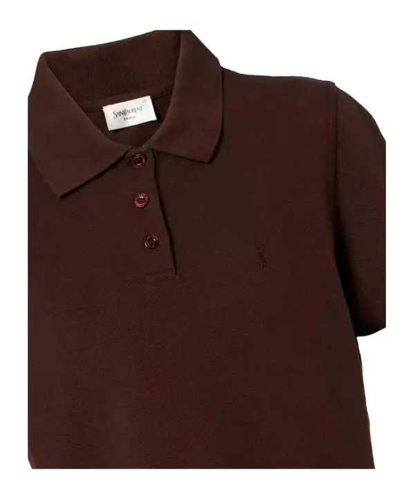 Saint Laurent Oversized Logo-embroidered Polo Shirt