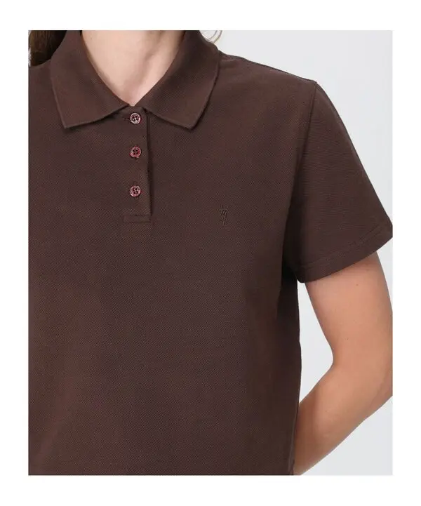 Saint Laurent Oversized Logo-embroidered Polo Shirt