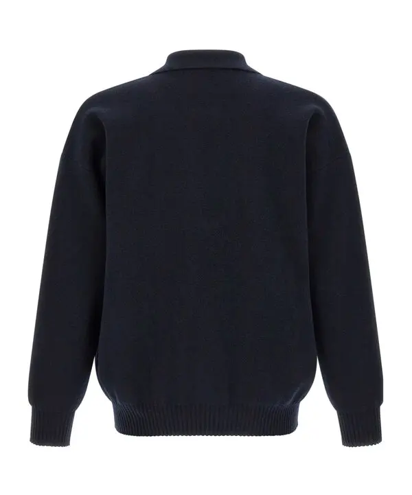 ROBERTO COLLINA Zip Polo Knitted Top